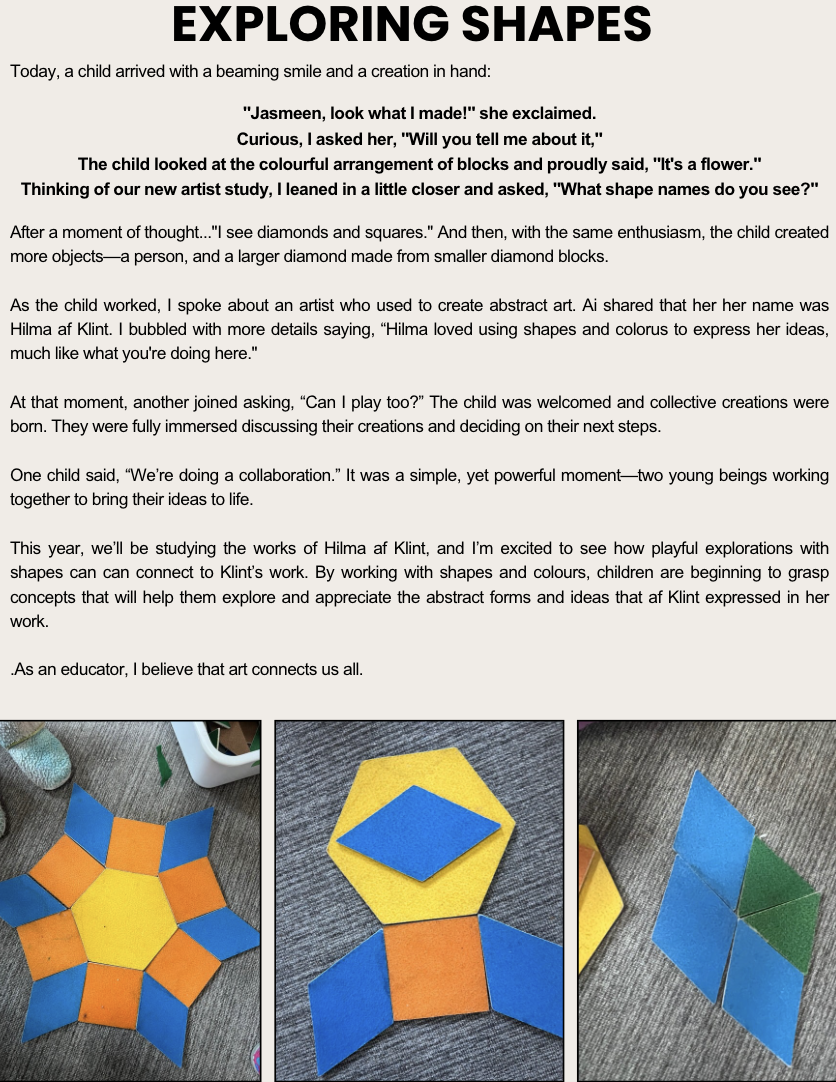 Exploring Shapes | Creative Minds Early Learning